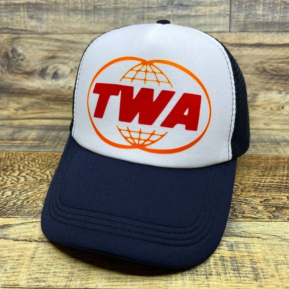 Unbranded | Accessories | Defunct Twa Mens Trucker Hat Navy Snapback ...